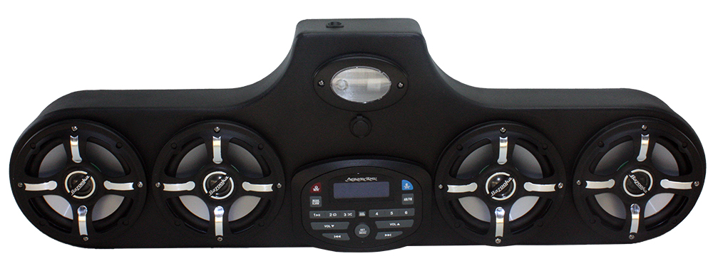4 Speaker Stereo System W AM FM Bluetooth LED Speakers